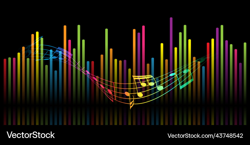 Abstract music soundwave banner design Royalty Free Vector