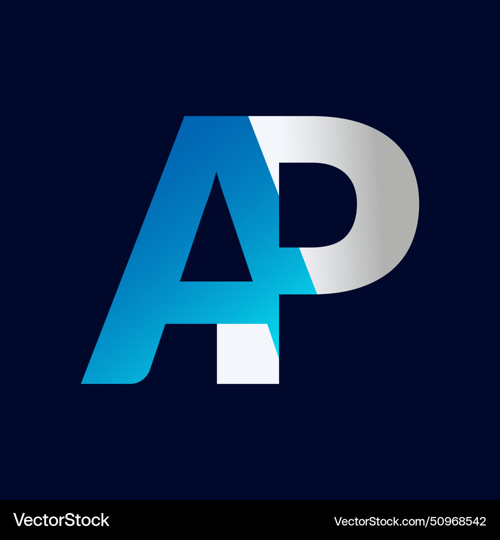 Ap letter logo template design Royalty Free Vector Image