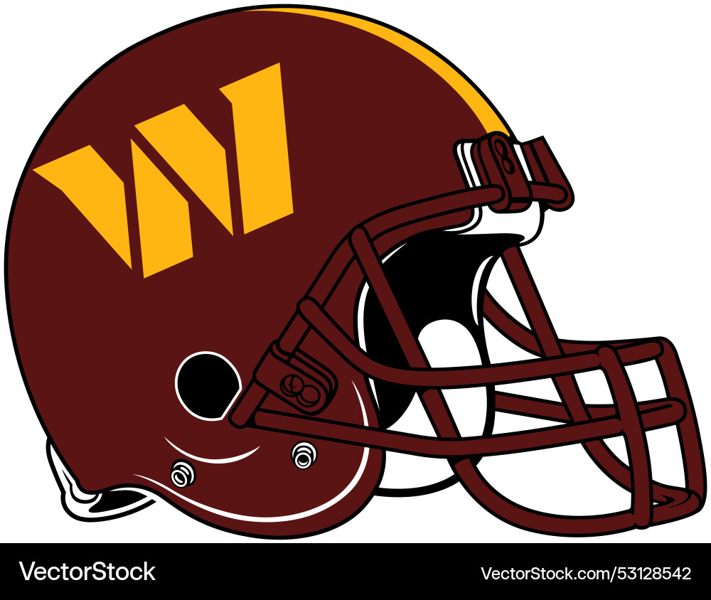 Brown helmet of the washington commanders Vector Image