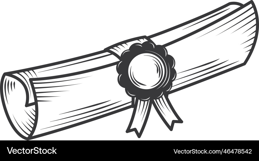 Diploma Scroll Icon Royalty Free Vector Image - VectorStock