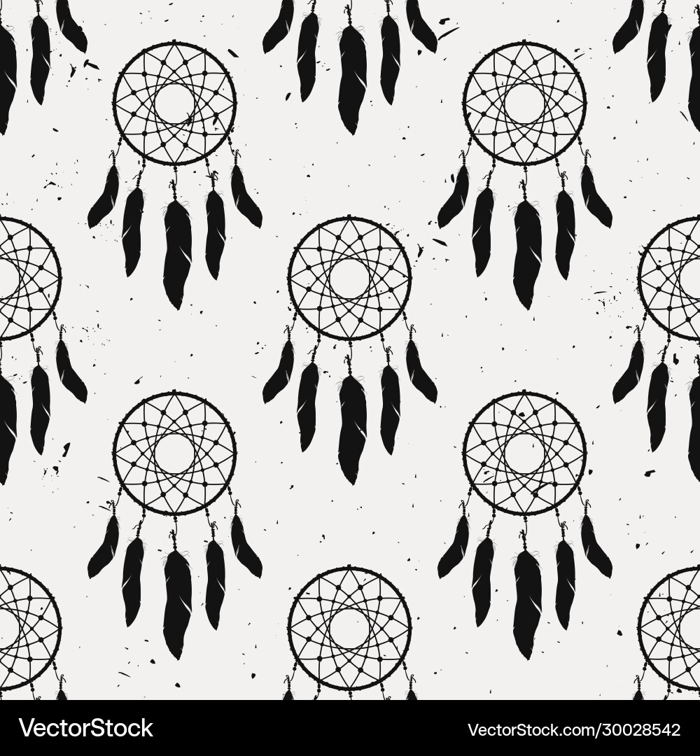 Dream Catcher Seamless Pattern Royalty Free Vector Image