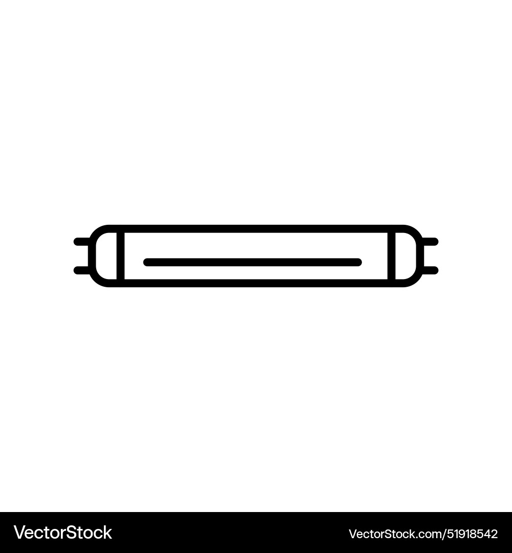 Fluorescent light tube icon Royalty Free Vector Image
