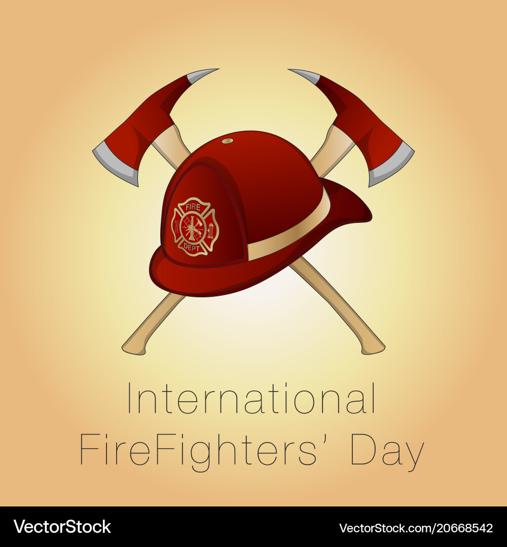 For international firefighters day Royalty Free Vector Image