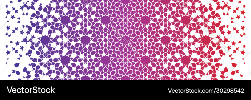 Red morocco pattern islamic border Royalty Free Vector Image