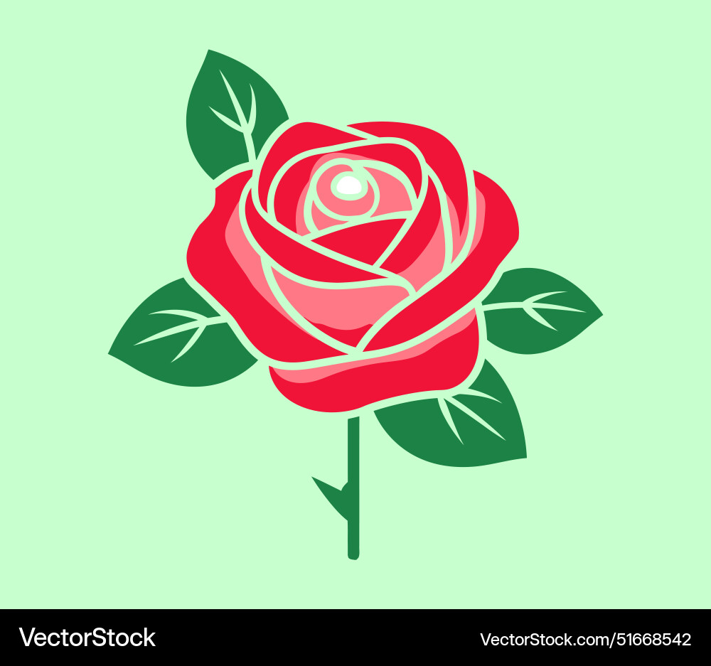 Rose colorful Royalty Free Vector Image - VectorStock