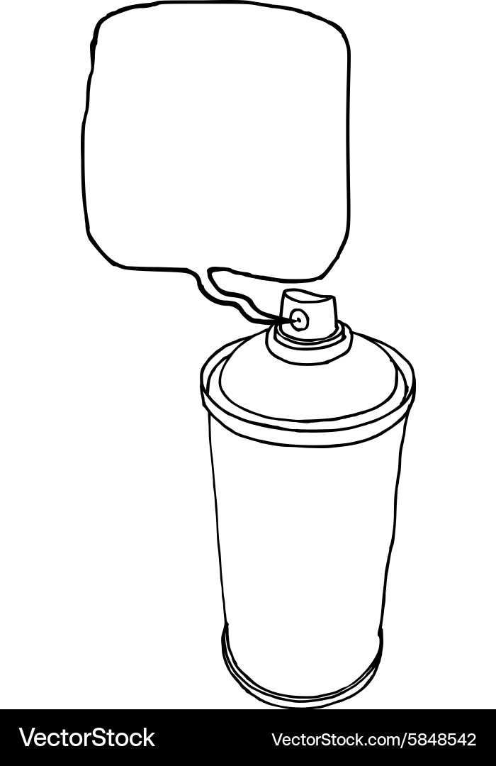 Spray can hand drawn liquid line on a white backgr