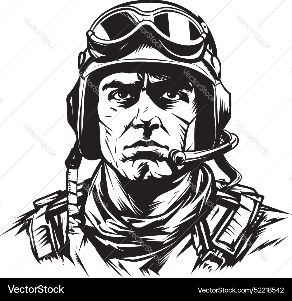 Warrior mark black insignia for special forces Vector Image