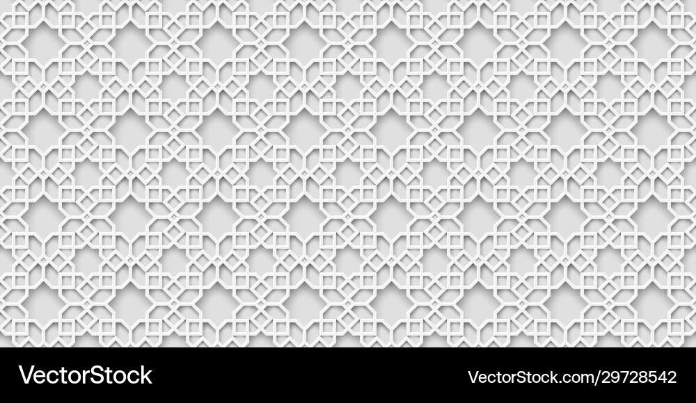White arabic pattern islamic background Royalty Free Vector