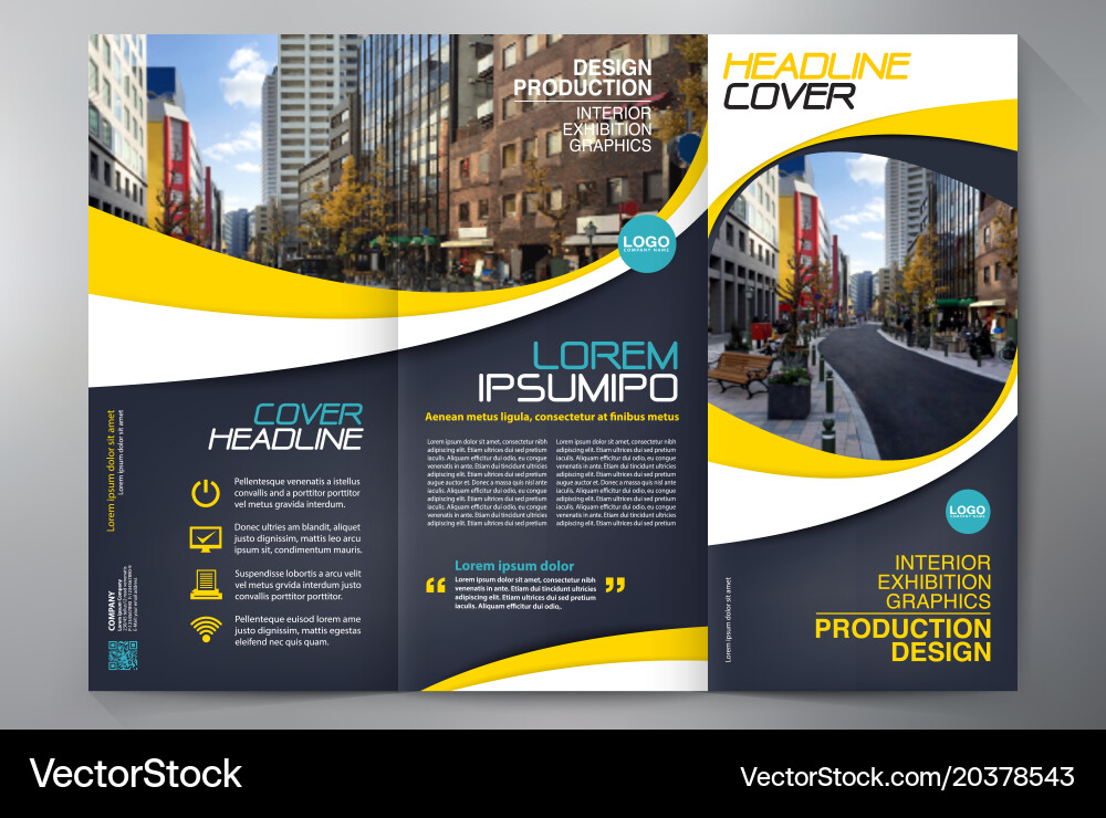 3-Fold Brochure Template - A4 Layout Royalty Free Vector