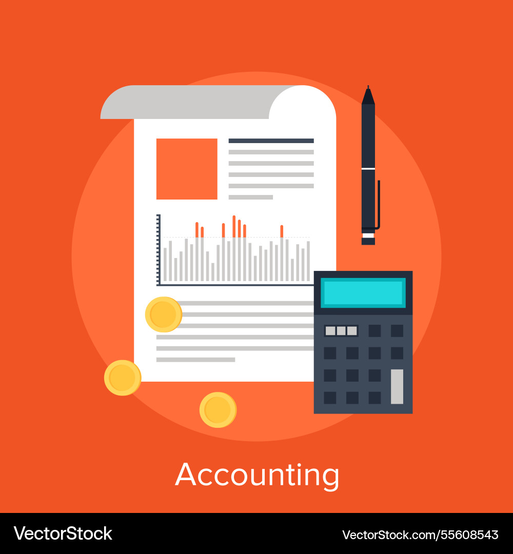 Accounting concept Royalty Free Vector Image - VectorStock