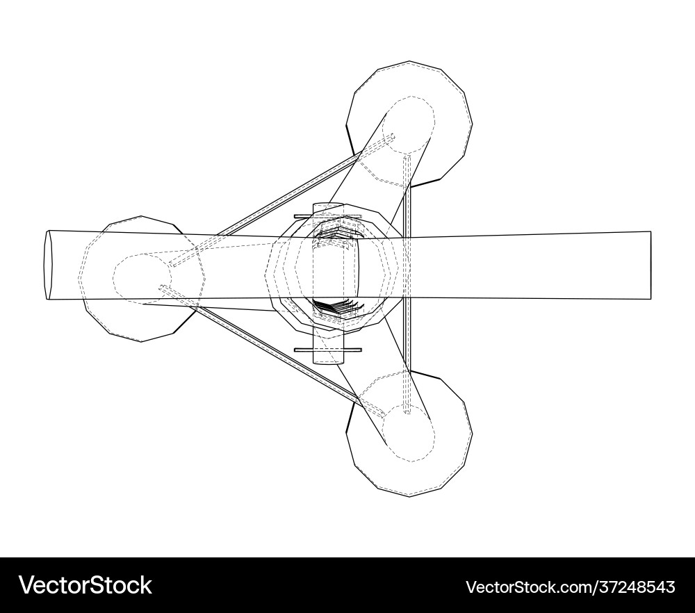 Axle stand isolated Royalty Free Vector Image - VectorStock