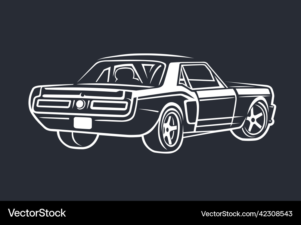 Car street racing Royalty Free Vector Image - VectorStock