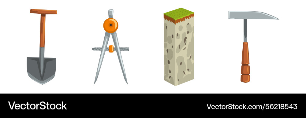 Earth exploration and geological discovery tool Vector Image