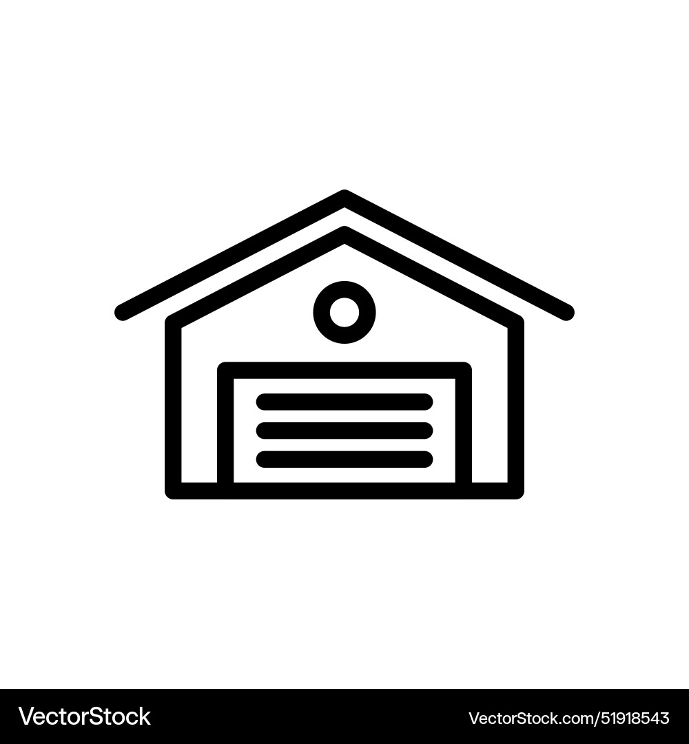 Garage icon outline set collection or pack Vector Image