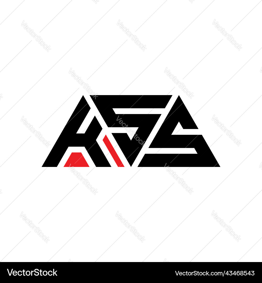 Kss triangle letter logo design Royalty Free Vector Image