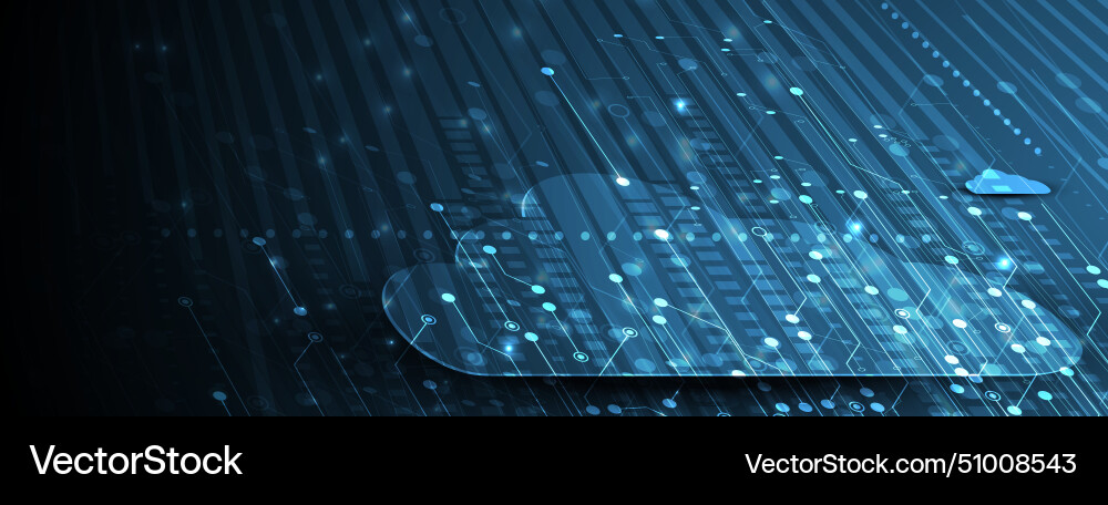 Modern cloud technology integrated digital web Vector Image