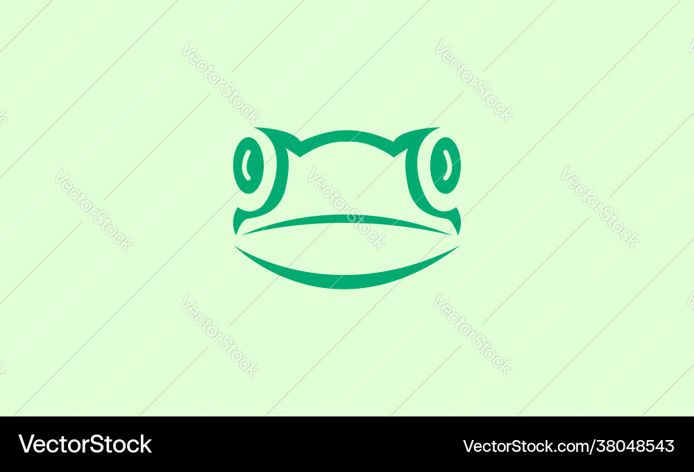 Modern shape green frog head smile logo symbol – Royalty-Free Vector ...