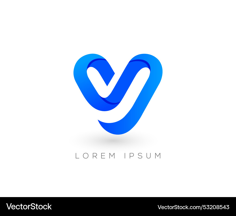 V initial logo design template Royalty Free Vector Image