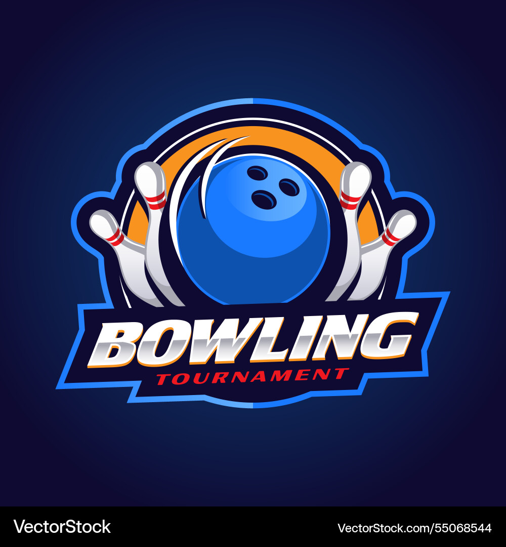 A bowling set with ball Royalty Free Vector Image
