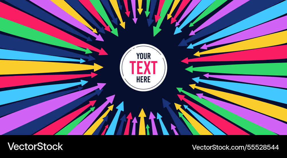 Focus arrows pointing to the center dynamic arrow Vector Image