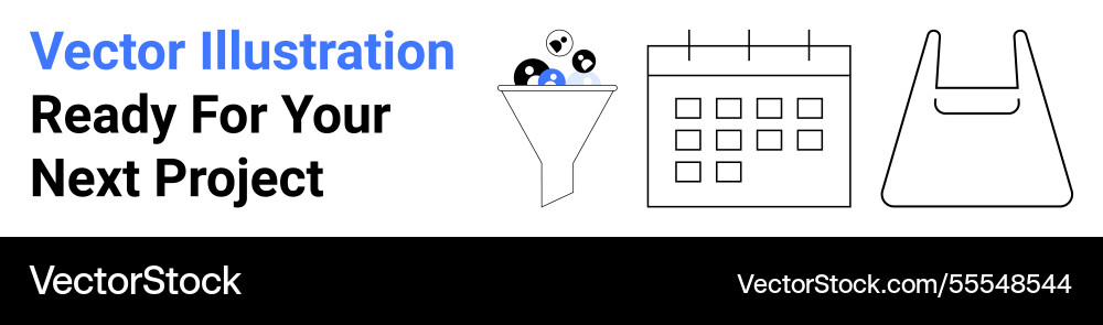 Funnel process calendar schedule and shopping Vector Image