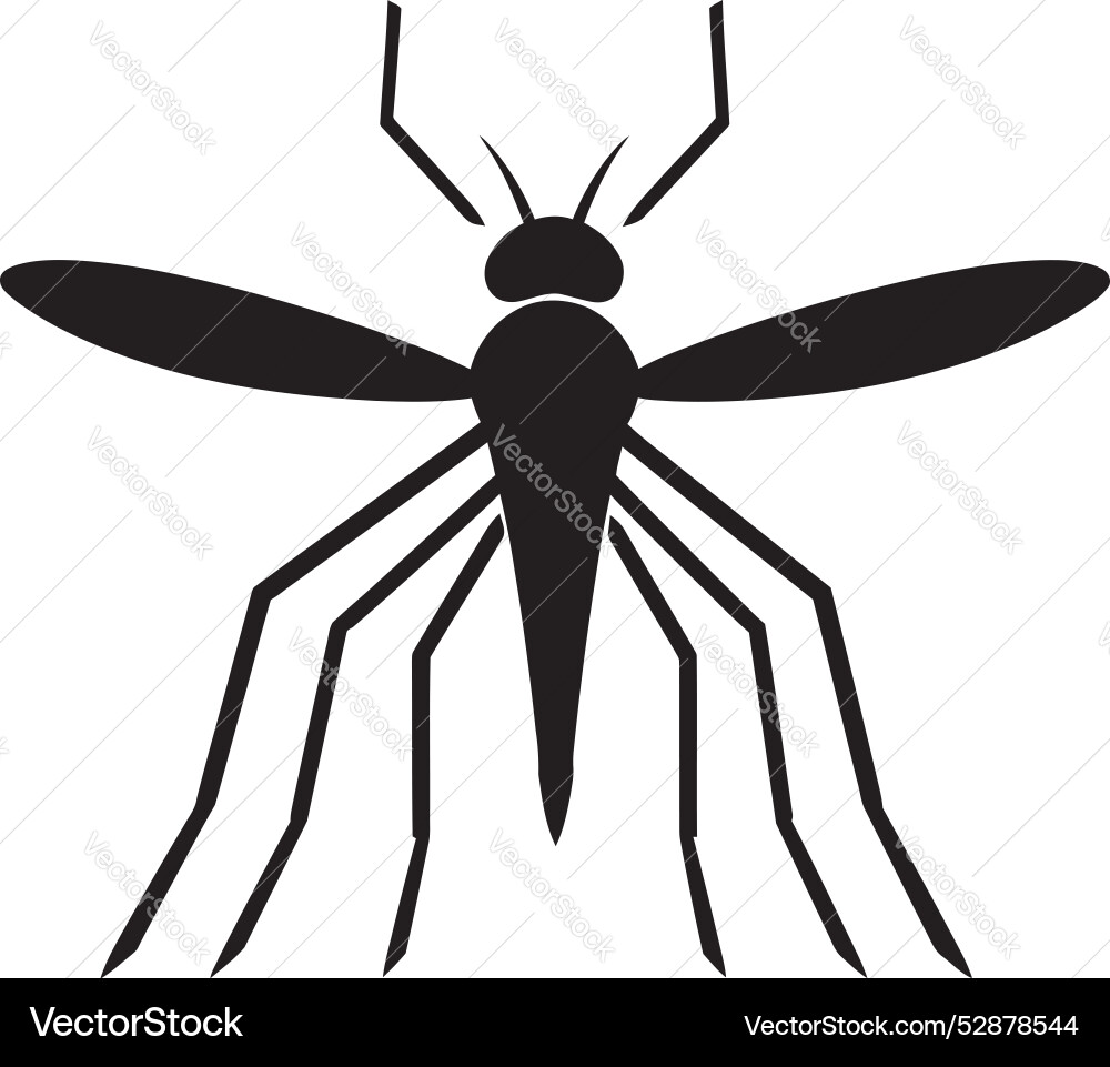 Geometric mosquito mark intricate logo Royalty Free Vector