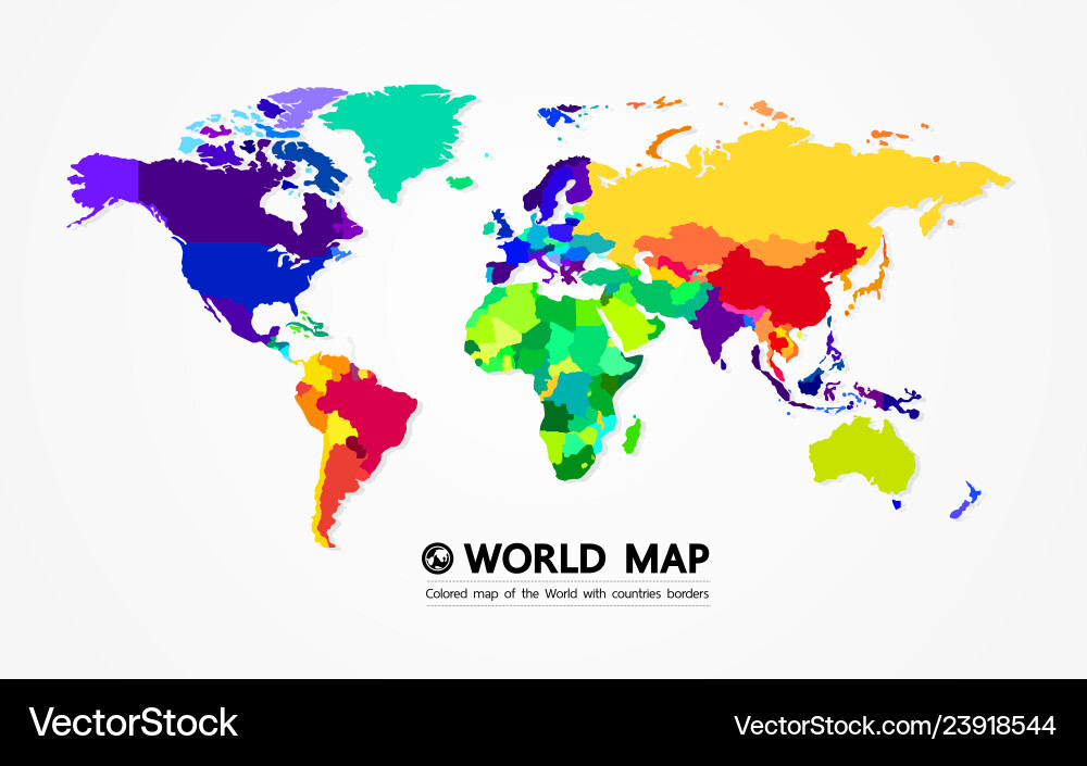 Grand world map graphic element Royalty Free Vector Image