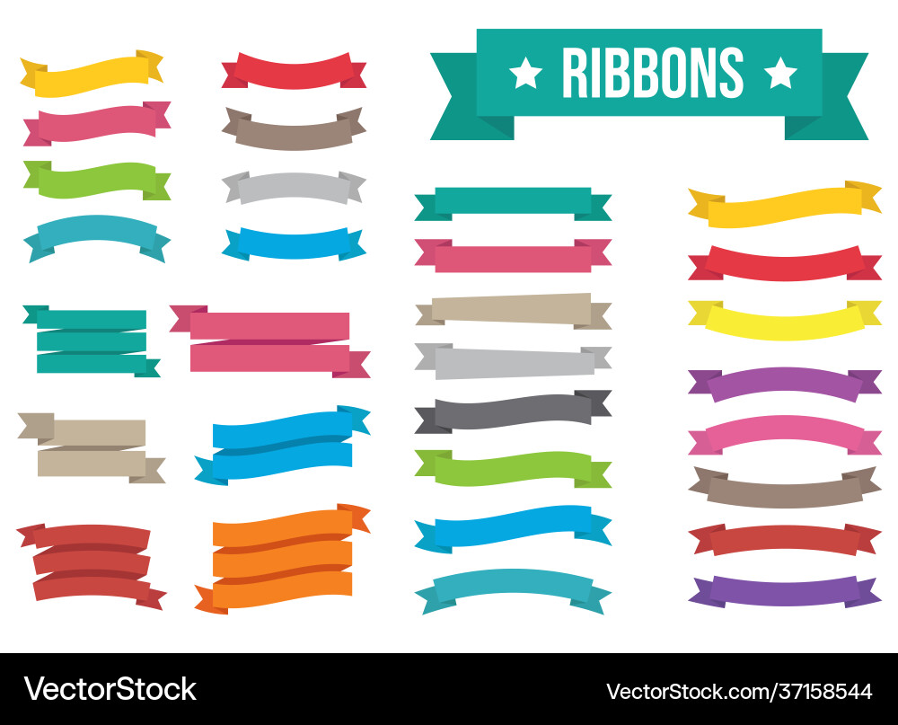 Ribbon design isolated on white background Vector Image