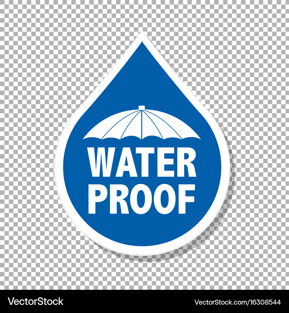 Water drop label Royalty Free Vector Image - VectorStock