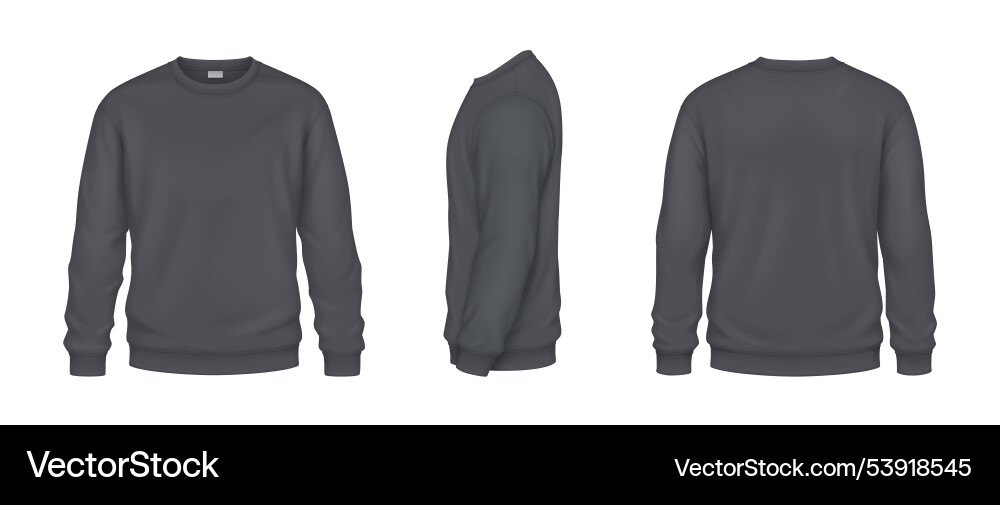 Dark sweatshirts for cool day realistic Royalty Free Vector