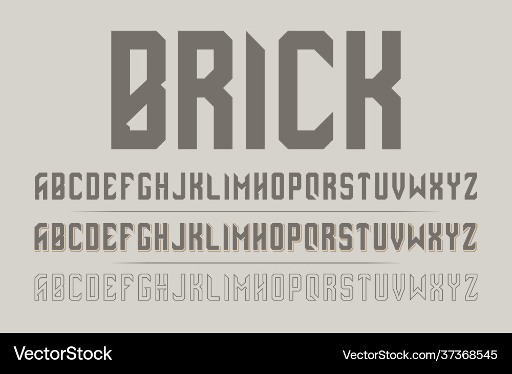 Minimal typeface Royalty Free Vector Image - VectorStock
