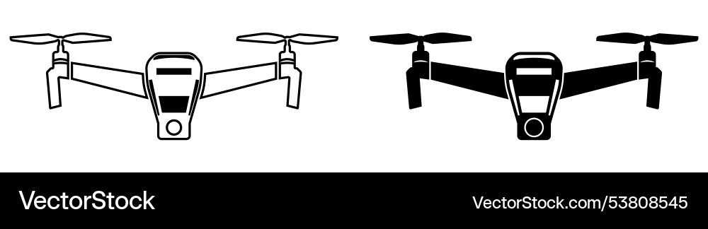 Simple drone on white background Royalty Free Vector Image