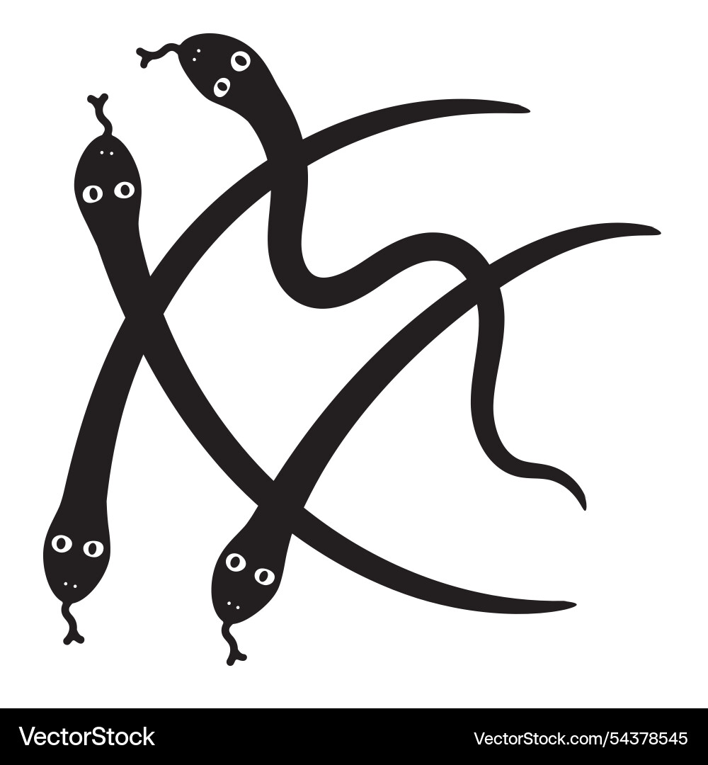 Snake icon viper symbol serpent sign anaconda Vector Image