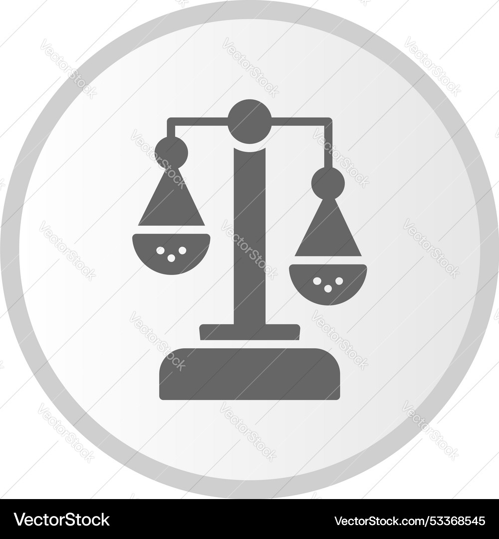 Unbalanced glyph circle grey icon Royalty Free Vector Image