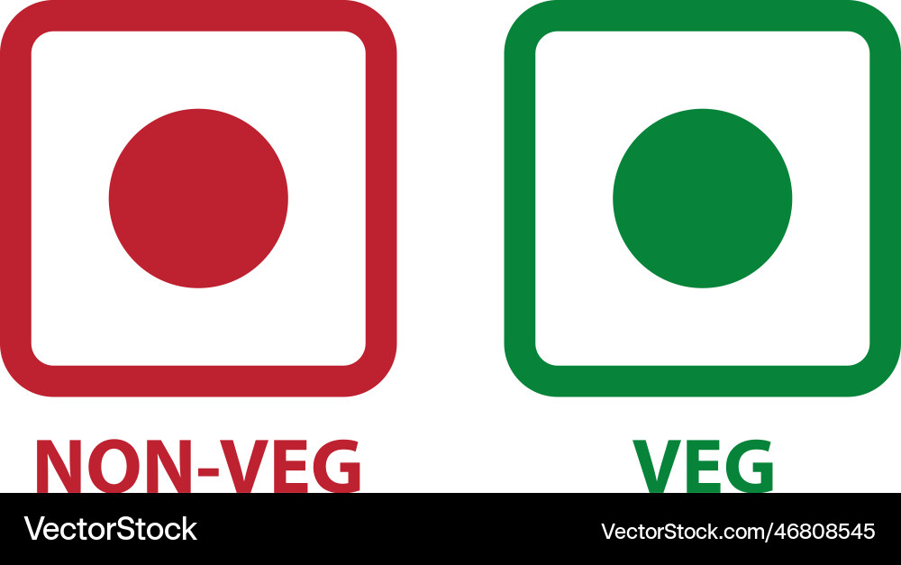 Veg and non emoji icon on white background Vector Image