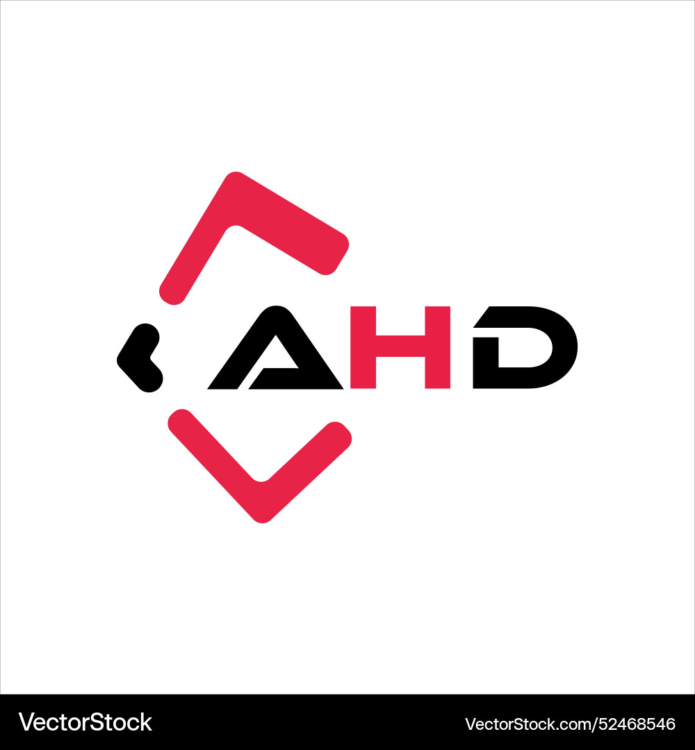 Ahd creative minimalist letter logo unique Vector Image