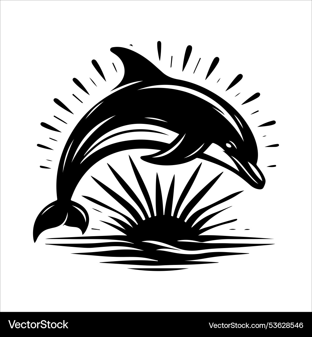 Dolphin art Royalty Free Vector Image - VectorStock