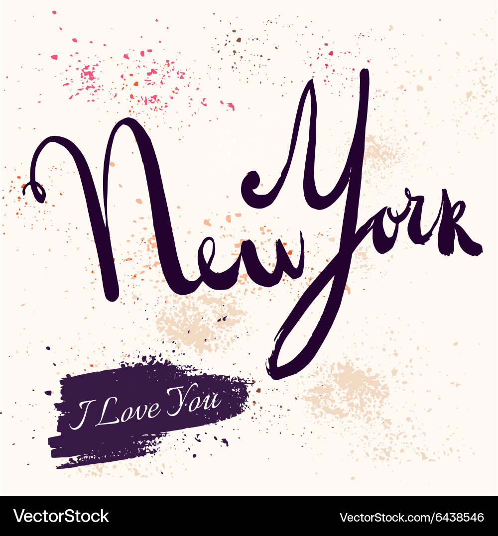 New York Text Art Royalty Free Vector Image - VectorStock