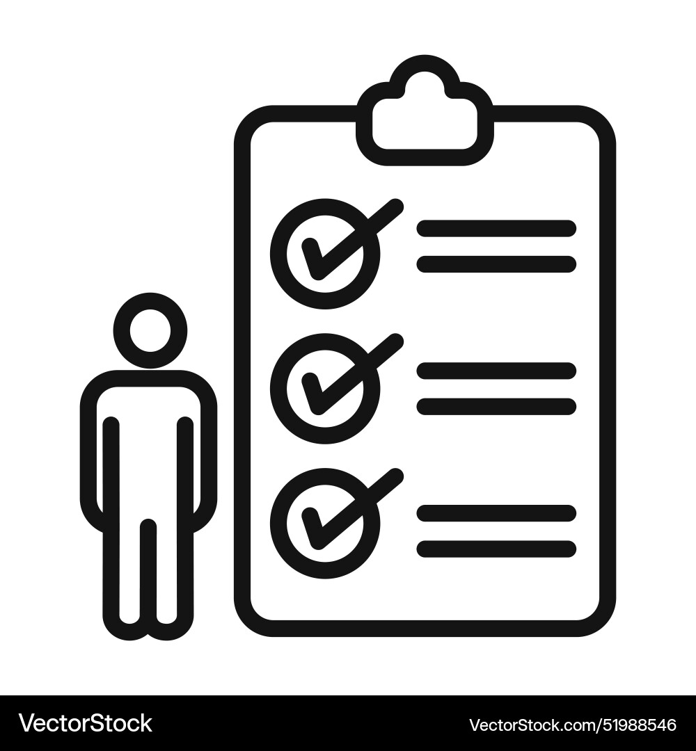 Personal assessment icon mark in filled style Vector Image