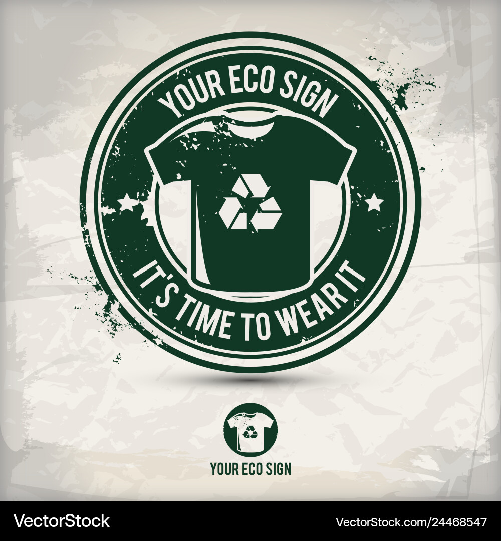 Alternative eco sign stamp Royalty Free Vector Image