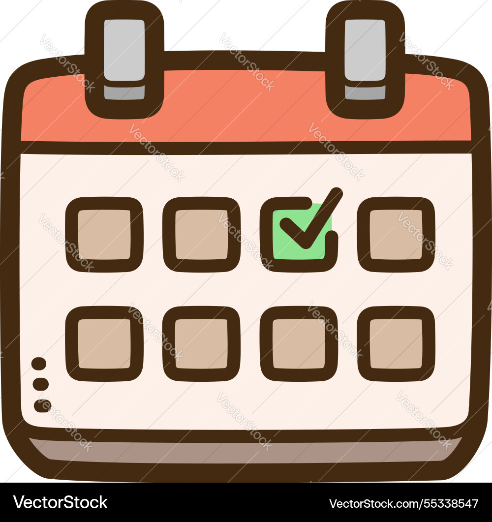 Calendar - education doodle art Royalty Free Vector Image