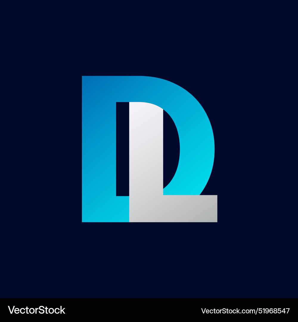 Dl letter logo template design Royalty Free Vector Image