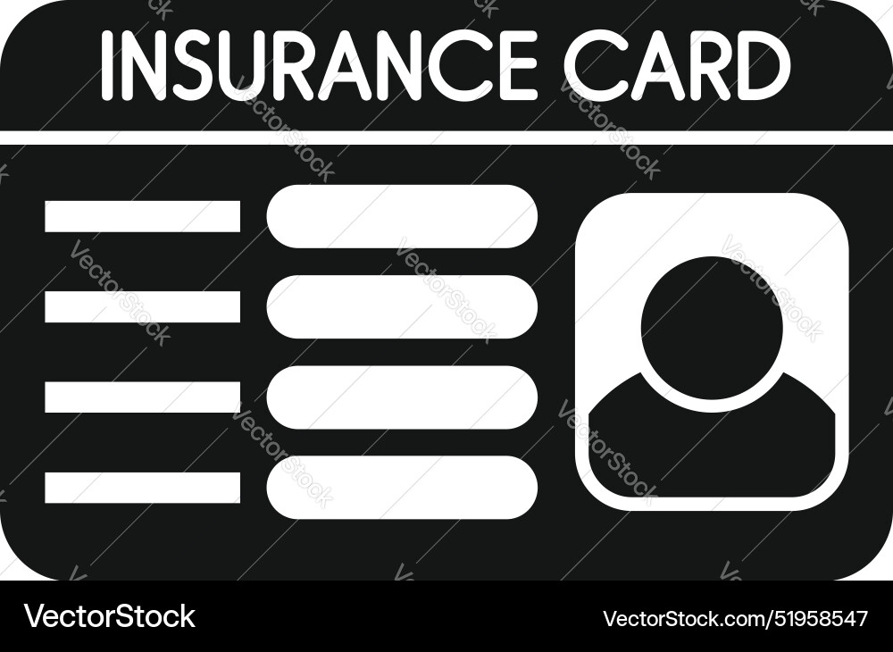 Insurance card representing health coverage Vector Image