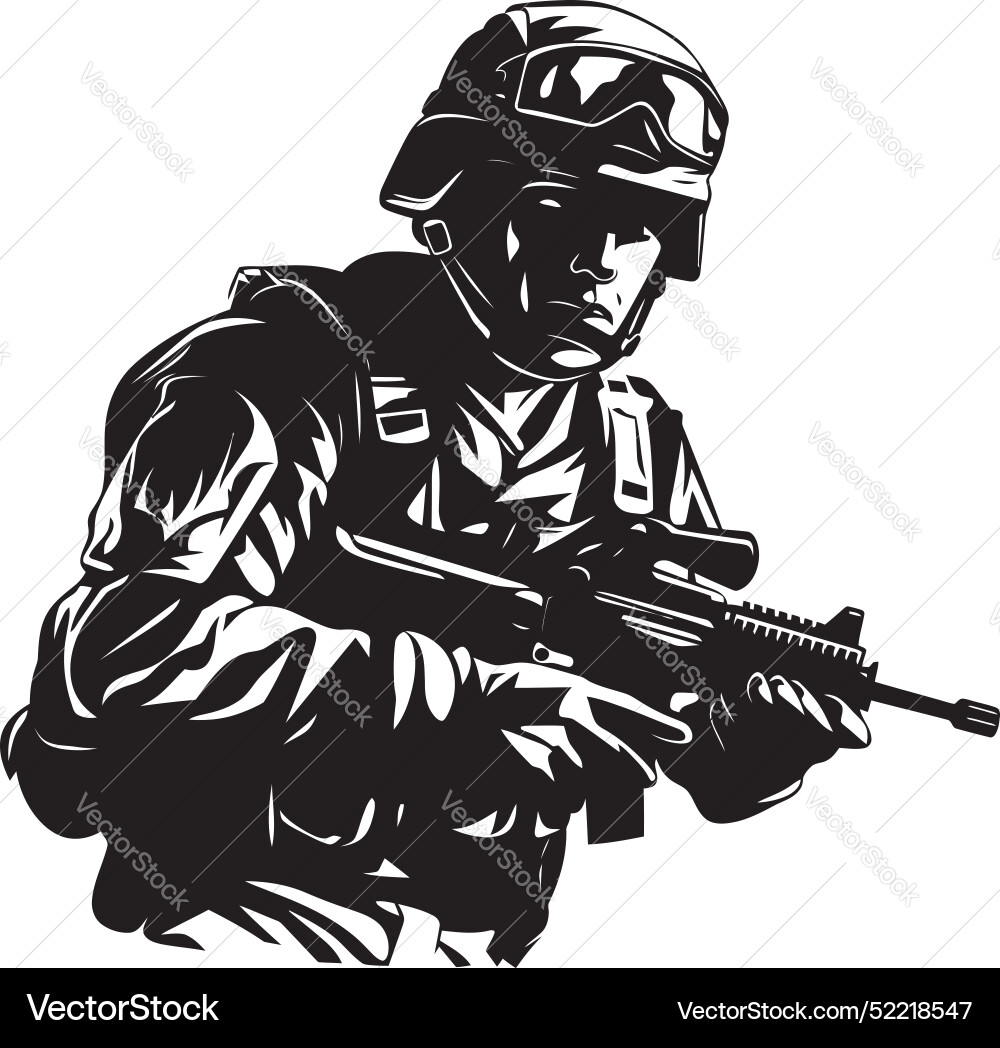 Shadow stalker design for special forces soldiers Vector Image