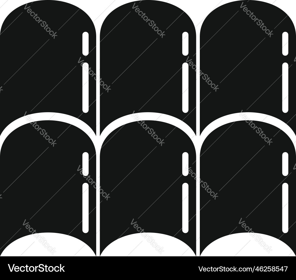 Tile roof icon simple house construction Vector Image