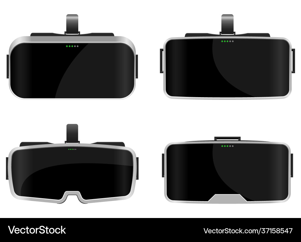 Virtual glasses design isolated on white Vector Image