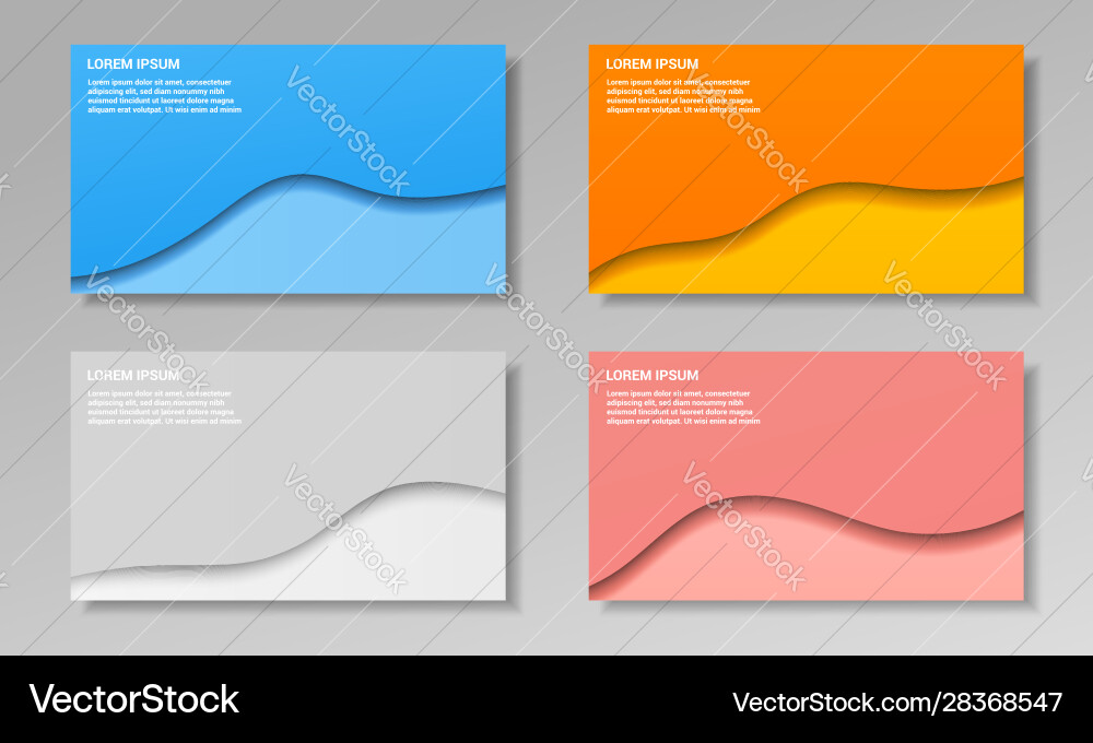 Wavy Paper Banners Royalty Free Vector Image - VectorStock