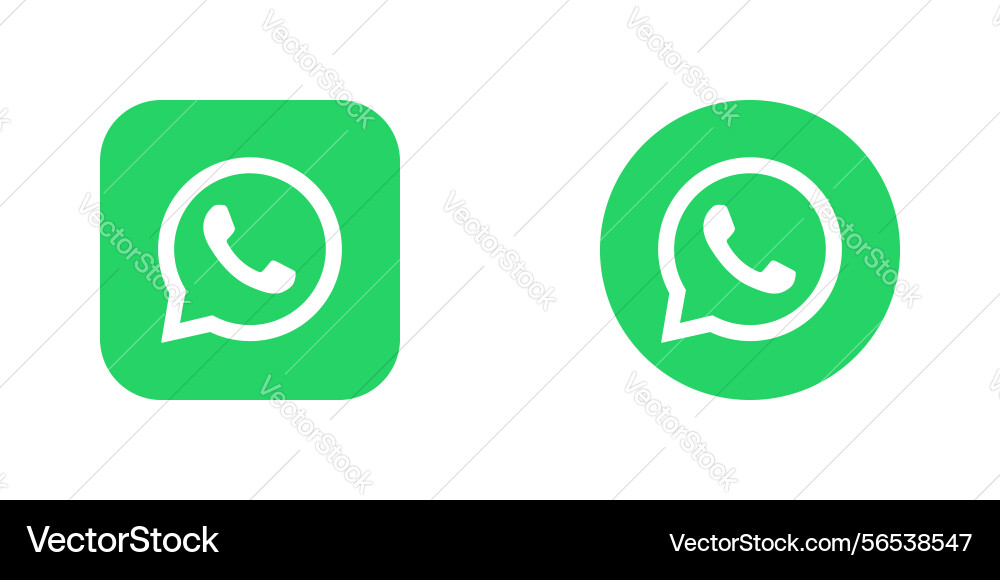 Whatsapp logo app icon editable svg png – Royalty-Free Vector | VectorStock