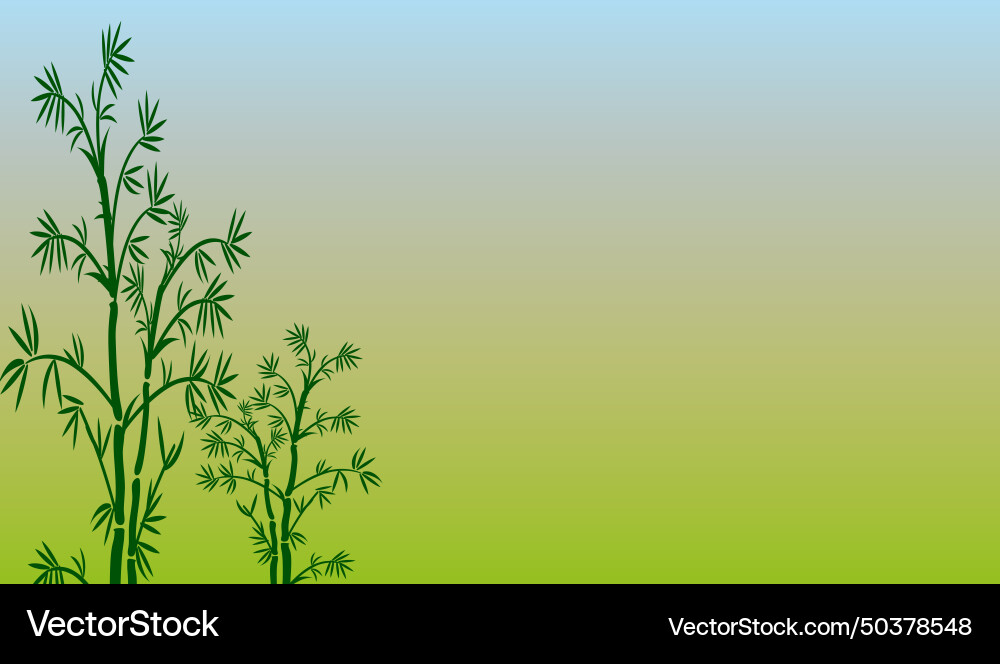 Abstract background with green bamboo design Vector Image