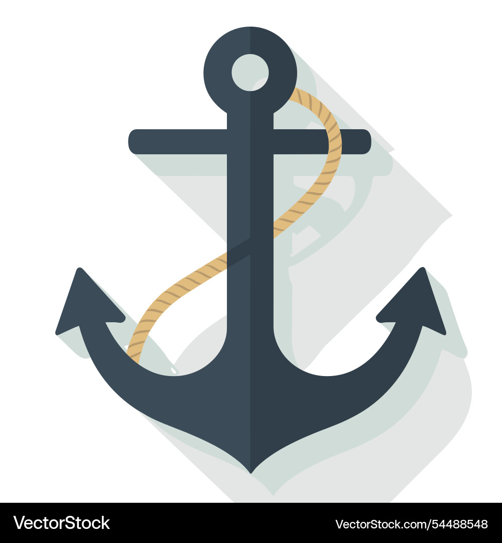 Anchor with rope design maritime themes and Vector Image